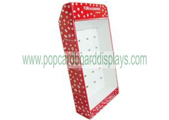 Economical POP Cardboard Displays , Custom Cardboard Sidekick Display With Hooks supplier