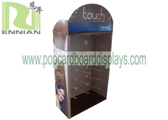 Economical POP Cardboard Displays , Custom Cardboard Sidekick Display With Hooks supplier