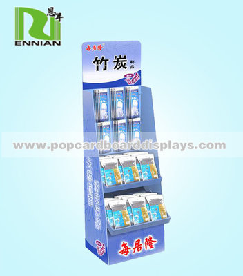 Economical POP Cardboard Displays , Custom Cardboard Sidekick Display With Hooks supplier