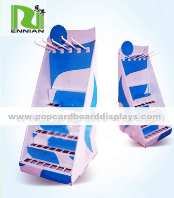 Supermarket advertising POP Cardboard Displays Hook Design in Retail Pens supplier