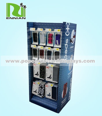 Advertise POP Cardboard Displays , hanging display hooks For Mobile Phone Cover supplier