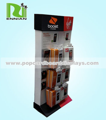 Advertise POP Cardboard Displays , hanging display hooks For Mobile Phone Cover supplier