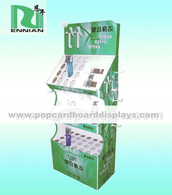 Fashion Cosmetic Cardboard Floor Display Stand Upright Design supplier