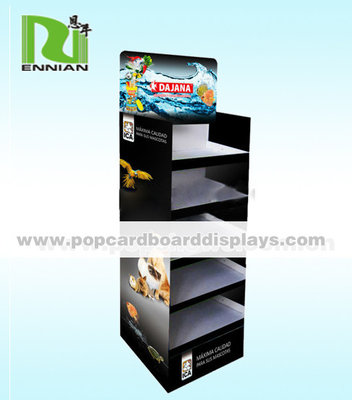 Fashion Cosmetic Cardboard Floor Display Stand Upright Design supplier