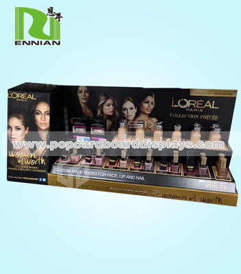 Cosmetic Shop Floor Stand POP Cardboard Displays , Nail Polish Display Rack supplier