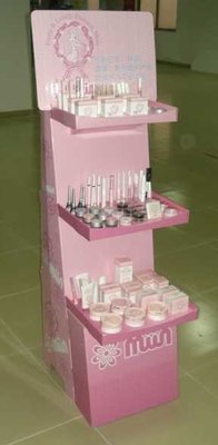 Cosmetic Shop Floor Stand POP Cardboard Displays , Nail Polish Display Rack supplier