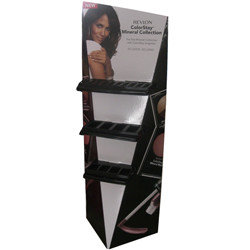 Cosmetic Shop Floor Stand POP Cardboard Displays , Nail Polish Display Rack supplier