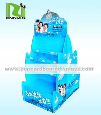 Convenient Paper Material Cardboard Pallet Display , Liquor Bottle folding display stands supplier