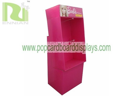 Durable Feature Cardboard Floor Displays , Plastic hook display rack printed For Stationery supplier