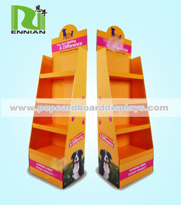 Pos Supermarket cardboard pop displays , assemble cardboard floor display stands supplier