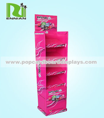 Pos Supermarket cardboard pop displays , assemble cardboard floor display stands supplier