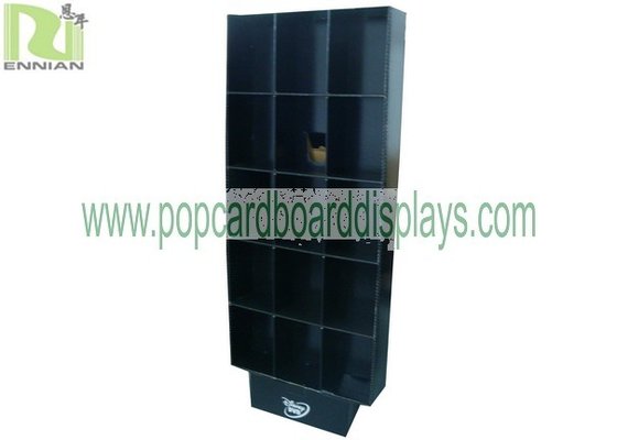 10 Inch Black Color Corrugated Cardboard Display Stand For Dvd Point Of Sale supplier