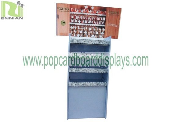 Eco - Friendly Corrugated Cardboard Floor Displays Screen Printing For Gift supplier