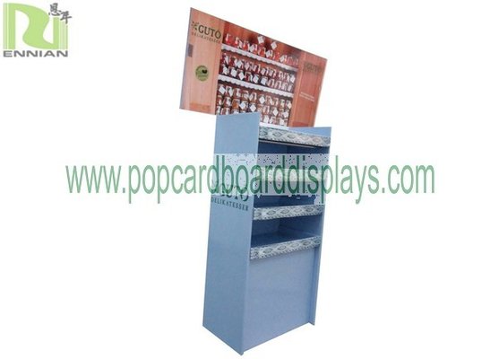 Eco - Friendly Corrugated Cardboard Floor Displays Screen Printing For Gift supplier