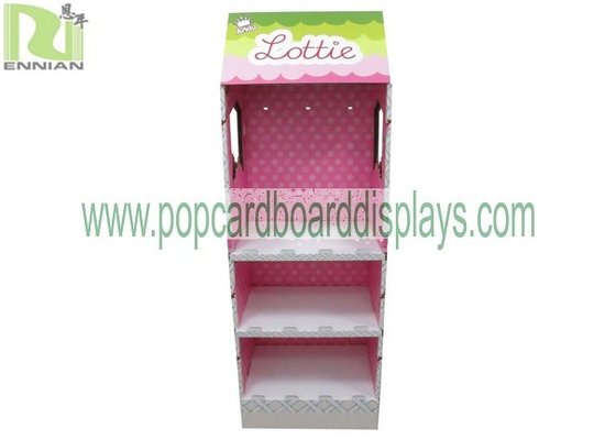 Colorful Corrugated Cardboard Pallet Display For Store 4 Tier With Screen Printing supplier