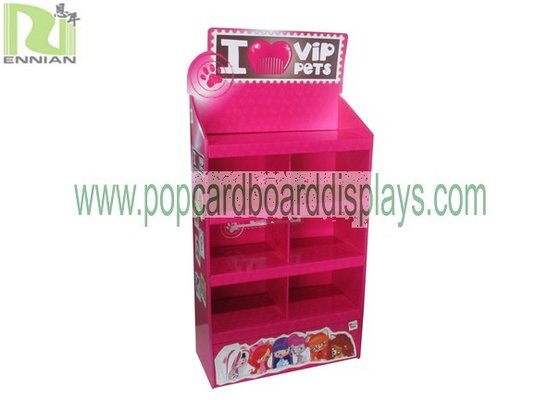 Glossy Recycled Pink Cardboard Pallet Display For Toys With Offset Printing supplier