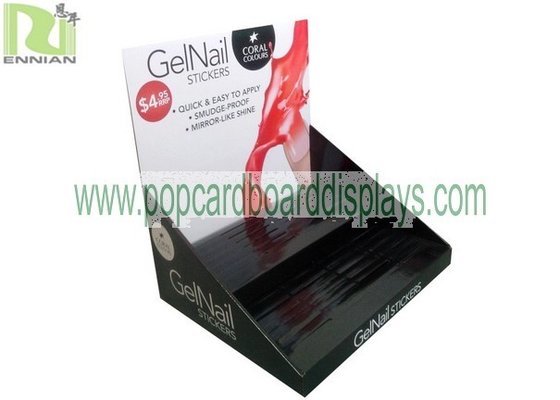 Small Cosmetic Black Cardboard Counter Displays / Merchandise Display Rack supplier