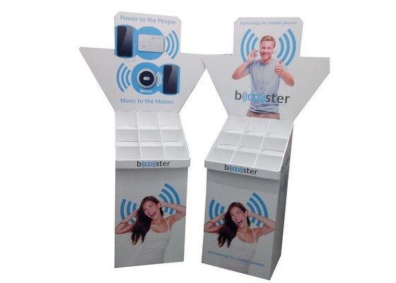 Colorful Glossy Cardboard Display Stand For Headphone , DVD Display Racks supplier