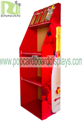 Recyclable Water / Wine Red Paper Pop Cardboard Displays Custom Designed supplier