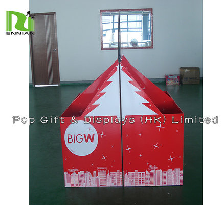 Christmas Gift Storage Corrugated Pallet Display , Cardboard Advertising Displays Big Capacity supplier