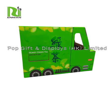 Green Cat Scratchers Corrugated Cardboard Furniture House Display For Pets Playing supplier