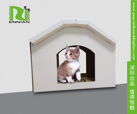 Customized Cardboard Home Furniture Pet House Lightweight And Assmenble supplier