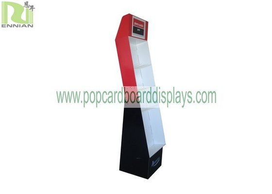 Colorful LCD Cardboard Display Stand CDU For Cosmetic With Hooks supplier