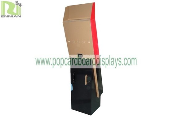 Colorful LCD Cardboard Display Stand CDU For Cosmetic With Hooks supplier