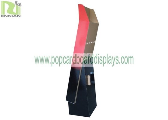 Colorful LCD Cardboard Display Stand CDU For Cosmetic With Hooks supplier
