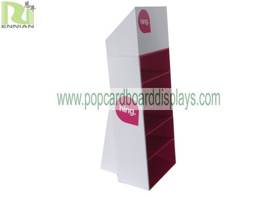 Glossy POP Cardboard Displays With Shelf , Counter Displays Racks supplier