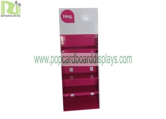 Glossy POP Cardboard Displays With Shelf , Counter Displays Racks supplier