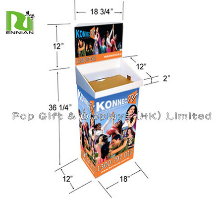 Eco Friendly Paper Cardboard Dump Bin Displays , Effective Cardboard Grocery Store supplier
