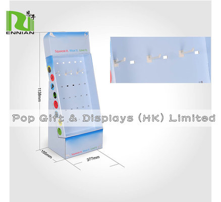 Custom Signs Cardboard Sidekick Cosmetic Paper Displays With Peg hooks supplier