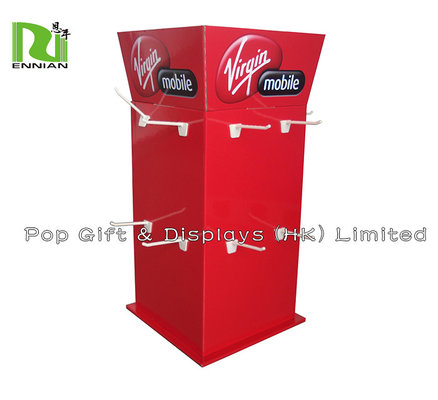 Display Boxes With Hook , Cardboard Floor Displays For Mobile Phone supplier