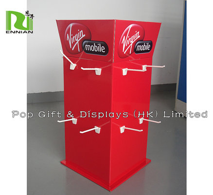 Display Boxes With Hook , Cardboard Floor Displays For Mobile Phone supplier
