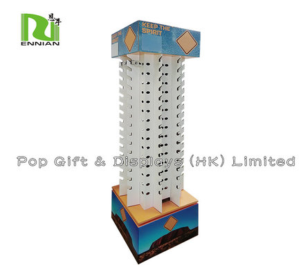 Custom POP Cardboard Floor Displays Stand Lightweight Offset / Screen Printing supplier