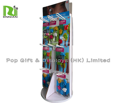 Free Standing Cardboard Spinner Display Racks Of Cute Ear Buds supplier