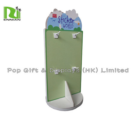 Customized Counter Spinner Display Racks With Diecut And Plastic Hook supplier