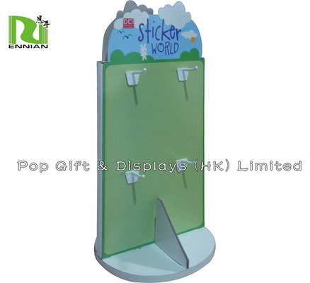 Customized Counter Spinner Display Racks With Diecut And Plastic Hook supplier