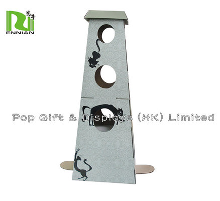 New Design Corrugated Cardboard Cat Furniture House Display For Pets Playing supplier