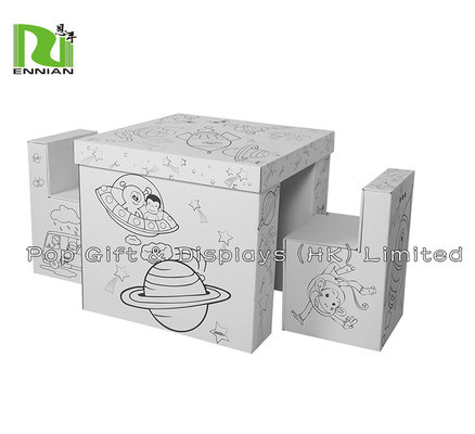 Recyclable Foldable Painted DIY Corrugated Cardboard Toys Furniture By Kids supplier
