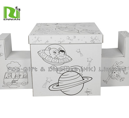Recyclable Foldable Painted DIY Corrugated Cardboard Toys Furniture By Kids supplier