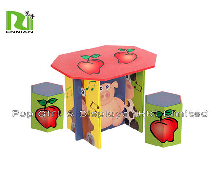 Recyclable Cardboard Furniture Display Beautiful Kids Cardboard Chair And Desk supplier