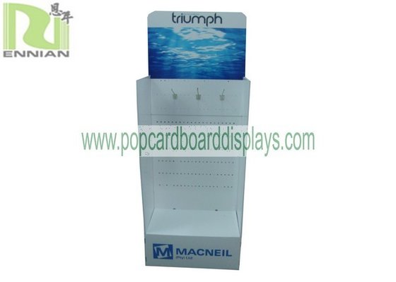 Corrugated Cardboard Floor Displays Glossy / Matt With Hooks supplier