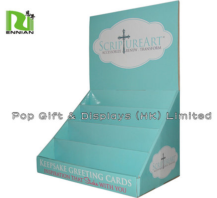 Customized Four Layers Ladder Type Counter Displays For Greeting Cards supplier