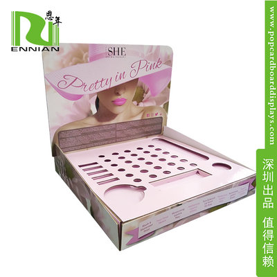 Mascara POP Cardboard Displays Counter Lip Gloss Display Rack supplier