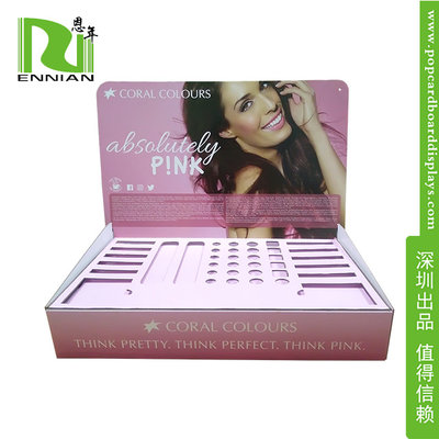 Make-up POP Cardboard Displays Counter / Paper material Retail Display Racks supplier