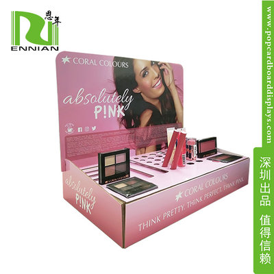 Make-up POP Cardboard Displays Counter / Paper material Retail Display Racks supplier