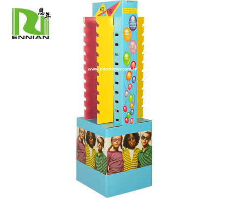 Food Dump Corrugated Cardboard Display Stand , Goggles Display Racks Eco Friendly supplier