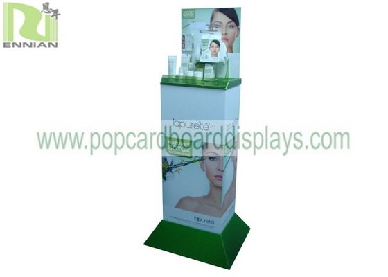 Green Acrylic Display Stands Customized Graphic / Size For Makeup Products supplier